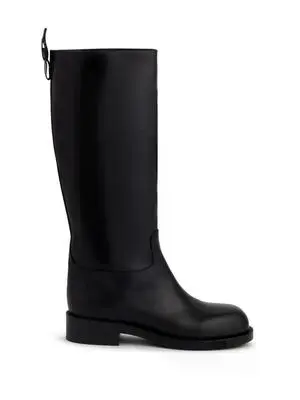 Rabanne Knee-high Leather Boots - Black