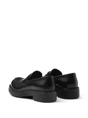 Prada Penny-slot Leather Loafers