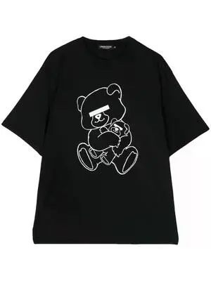 Undercover Bear-print Cotton T-shirt - Black