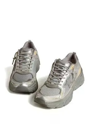 GOLDEN GOOSE Lightstar Metallic Lace-up Sneakers - Grey