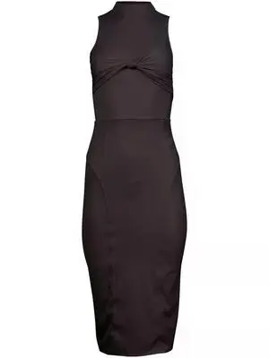 FLEUR DU MAL Knot-detail Jersey Midi Dress