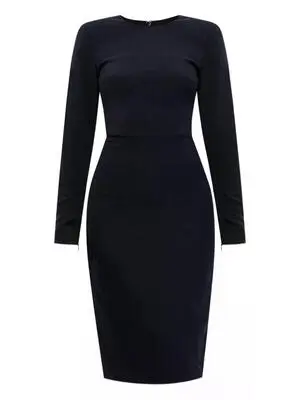 Victoria Beckham Victoria Beckham Long Sleeve Fitted Dress Blue