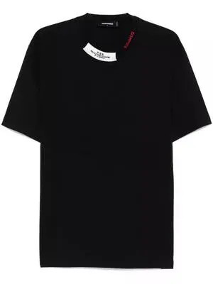 Dsquared2 Logo-embroidered T-shirt - Black