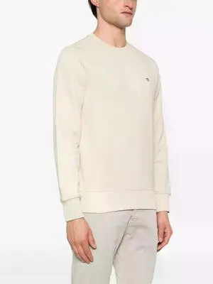 Gant Shield-motif Crew-neck Sweatshirt - Neutrals