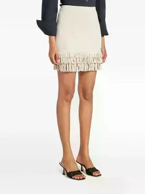 SIMONMILLER Albers Mini Skirt With Fringed Hem