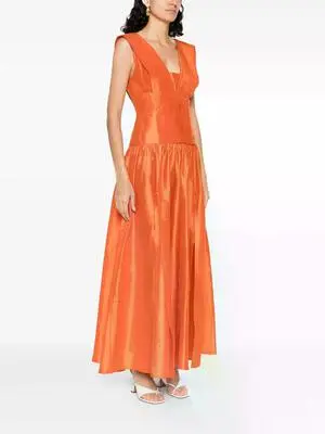 Luisa Spagnoli Sleeveless V-neck Maxi Dress
