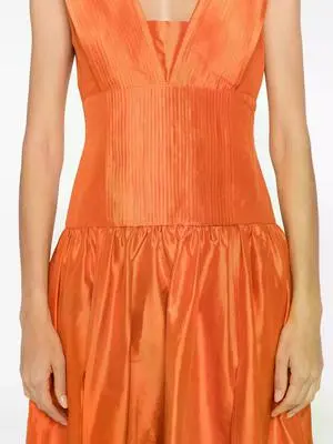 Luisa Spagnoli Sleeveless V-neck Maxi Dress