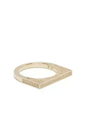 Tom Wood 9k Yellow Diamond Signet Ring - Gold