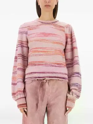 Baum Und Pferdgarten Carmy Striped Puff Sleeve Sweater - Pink