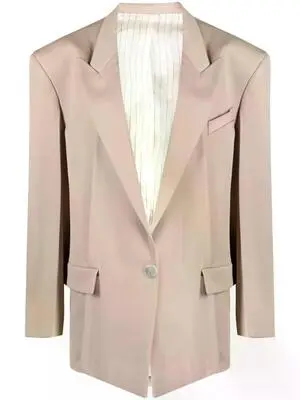Attico Glen Oversized Single-breasted Blazer - Brown