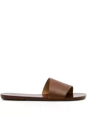 Marsèll Sottile Leather Flat Sandals - Brown