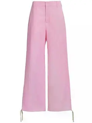 Marni Embroidered Logo Straight-leg Trousers
