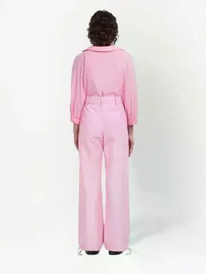 Marni Embroidered Logo Straight-leg Trousers
