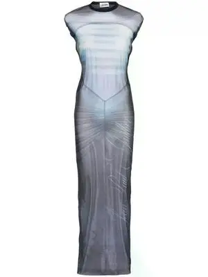 JEAN PAUL GAULTIER Sheer Maxi Dress - Blue