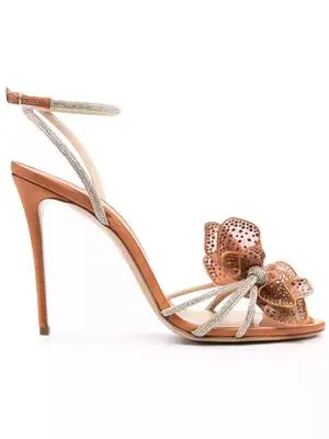 Casadei Julia Orchidea 100mm Stiletto Sandals - Brown