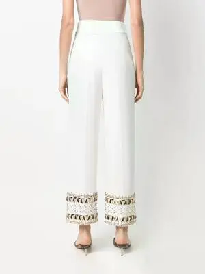 Philipp Plein Gold-studded Cady Trousers