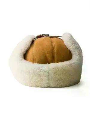 Prada Suede Shearling Trapper Hat - Brown