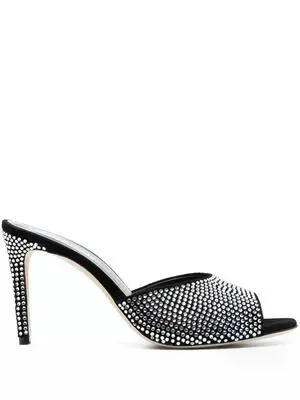 Paris Texas Embellished High Heel Sandals - Black