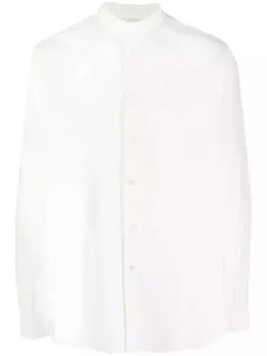 FORME D'EXPRESSION Band-collar Cotton Shirt