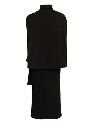 Goen.j Knot Detailed Cape-effect Dress