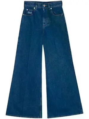 Marni Organic Cotton Wide-leg Jeans - Blue