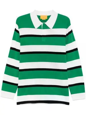 Guest In Residence Striped Rugby Polo Shirt - Green