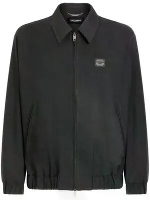 Dolce & Gabbana Logo Appliqué Bomber Jacket