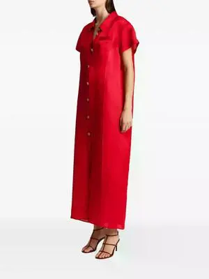 Khaite Effy Maxi Dress - Red