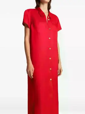 Khaite Effy Maxi Dress - Red