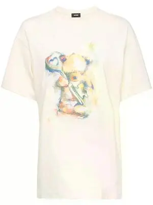 We11Done Teddy Graphic Cotton T-shirt - Neutrals