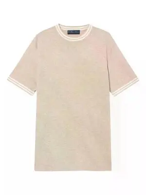 Brooks Brothers Organic Cotton-linen T-shirt - Neutrals