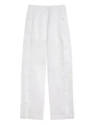 JIL SANDER Jil Sander Cotton Palazzo Trousers With Side Button Fastening White