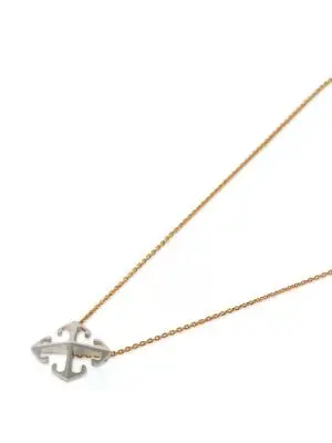 Off-White Arrow Motif Pendant Necklace - Gold