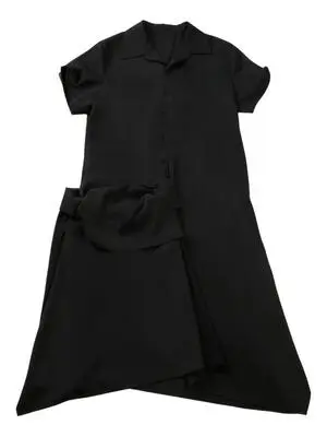 Yohji Yamamoto Wool Midi Dress - Black