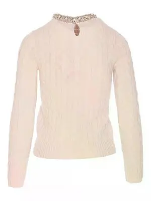 Valentino Garavani Cable-knit Crew Neck Jumper