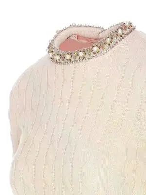 Valentino Garavani Cable-knit Crew Neck Jumper