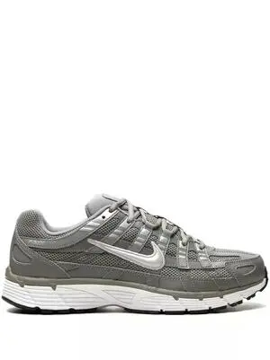 Nike P-6000 Faux Leather Mesh Panelling Sneakers - Grey