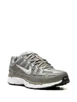 Nike P-6000 Faux Leather Mesh Panelling Sneakers - Grey