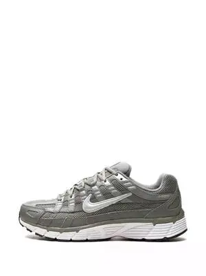 Nike P-6000 Faux Leather Mesh Panelling Sneakers - Grey