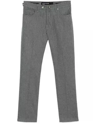 JACOB COHЁN Bard Trousers Virgin Wool Flannel
