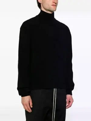 Rick Owens Virgin Wool Roll Neck Jumper
