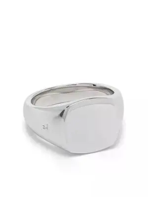 Tom Wood Kay Polished Signet Ring - Silver