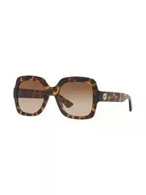 Gucci Gucci Eyewear Tortoiseshell-Effect Square-Frame Sunglasses Green