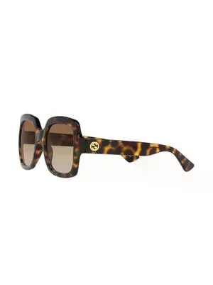 Gucci Tortoiseshell-effect Square-frame Sunglasses - Green