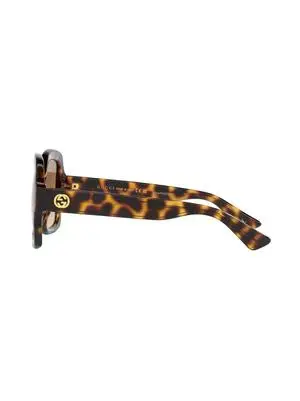 Gucci Tortoiseshell-effect Square-frame Sunglasses - Green