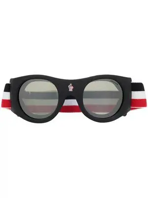 Moncler Round Goggle Sunglasses - Red