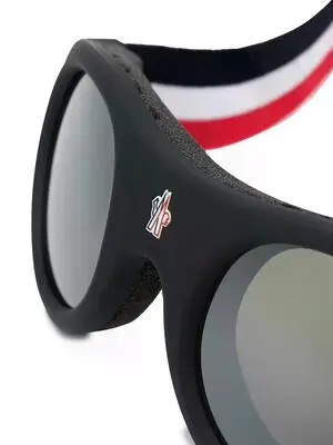 Moncler Round Goggle Sunglasses - Red