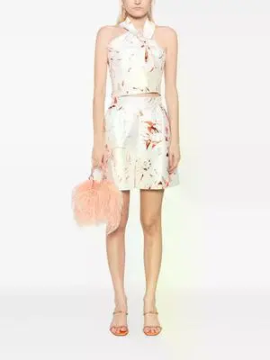 SAIID KOBEISY Printed Floral Flare Shorts