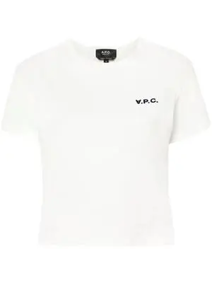 A.p.c. Logo Appliqué Cropped T-shirt