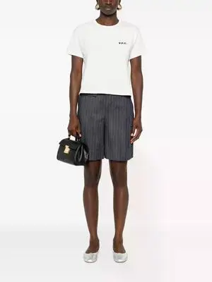 A.p.c. Logo Appliqué Cropped T-shirt